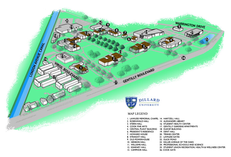 Campus Map | Dillard University, New Orleans, LA