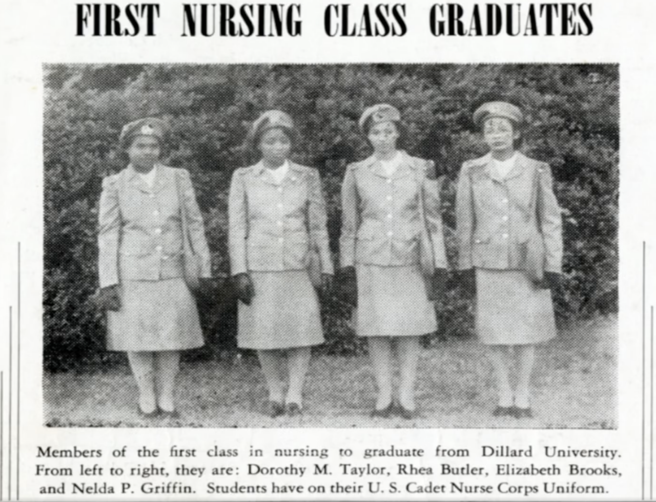 Nursing History, Dillard | New Orleans LA