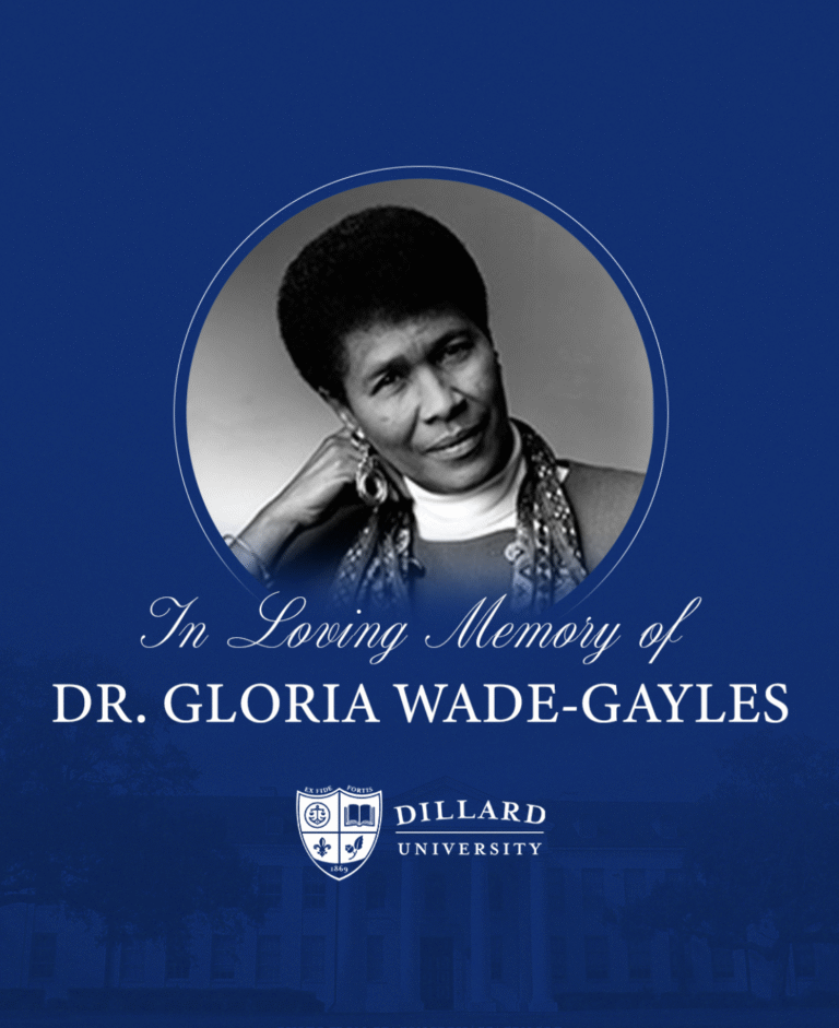 Dillard Mourns Dr. Gloria Wade-Gayles